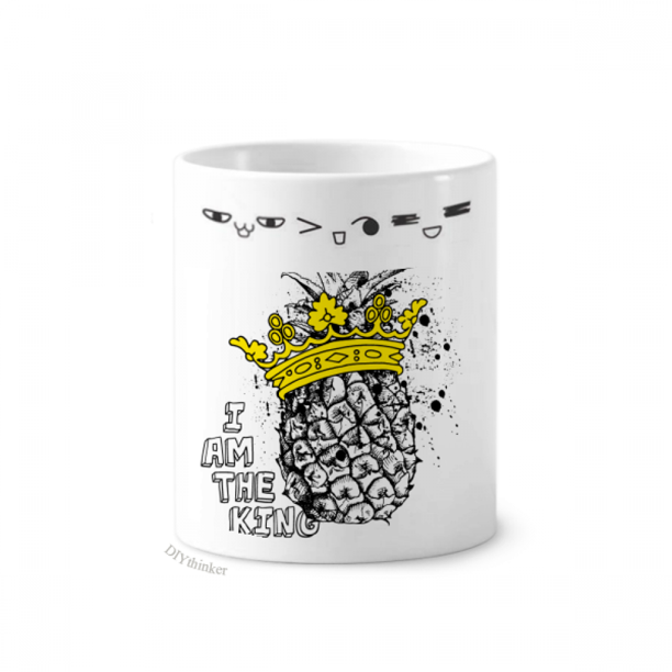 Dibujo de linea de fruta piña rey Taza de cepillo de dientes | Bodega ...