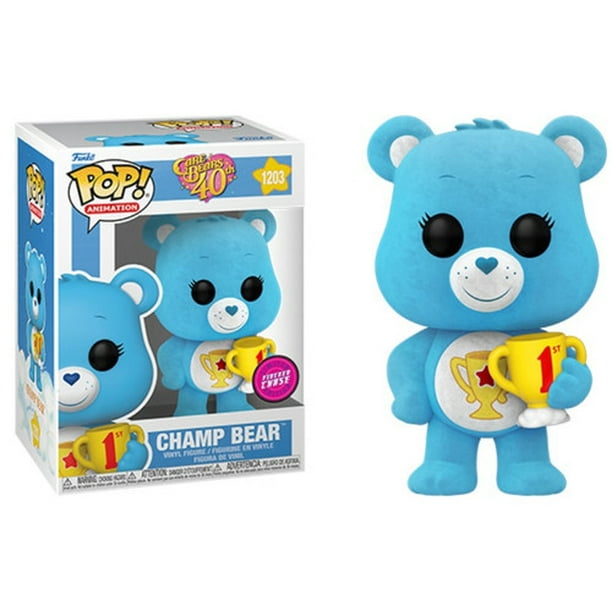 Funko POP! Care Bears Champ Bear CHASE [Flocked] #1203 - Walmart.com
