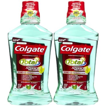 Colgate Total 12HR Pro-Shield Mouthwash, Spearmint Surge Flavor ...