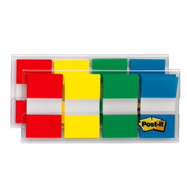 Post-it Message Flags, "Notarize", Yellow, 1 in. Wide, 50/Dispenser, 2 ...