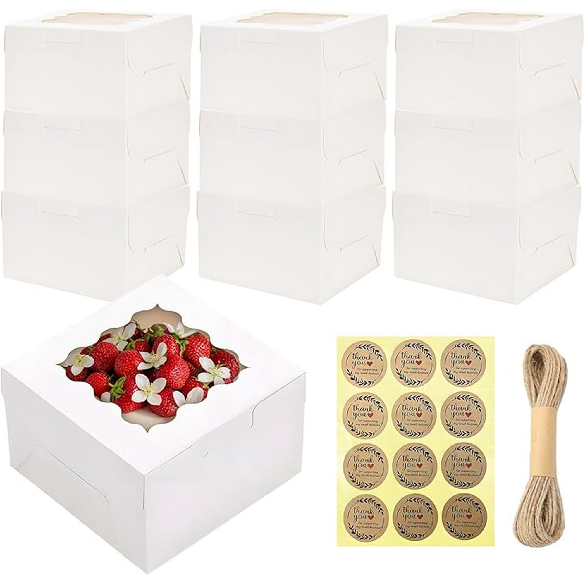 Click here for Zynery Set Of 10 Kraft Paper Cake Boxes With Windo... prices