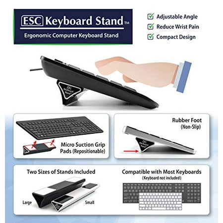 ESC Computer Keyboard Stand & Laptop Stand - Adjustable Ergonomic Angle ...