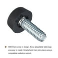 Adjustable Plastic Furniture Feet - 12Pcs 1/4"-20 UNC Thread, Leveling ...