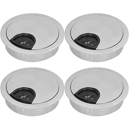 4 Set Desk Grommet, Zinc Alloy Desk Cable Wire Grommet PC Computer Desk ...