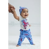 Marvel Avengers Spider-Man Newborn Baby Boys Bodysuit Pants and Hat 3 ...