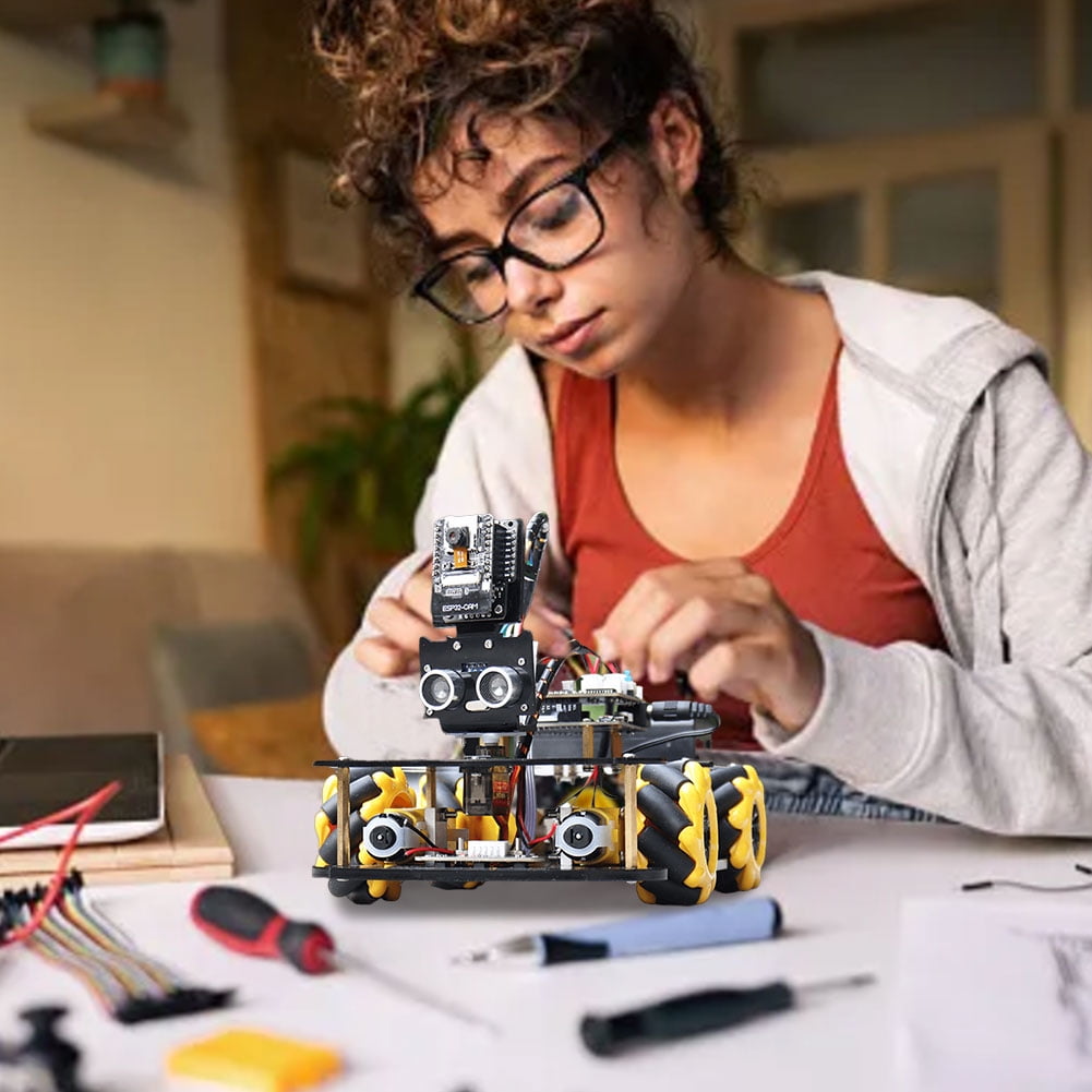 Kit de inicio DQrwqpou ESP32 Cam Smart Robot Car Línea Seguimiento ...