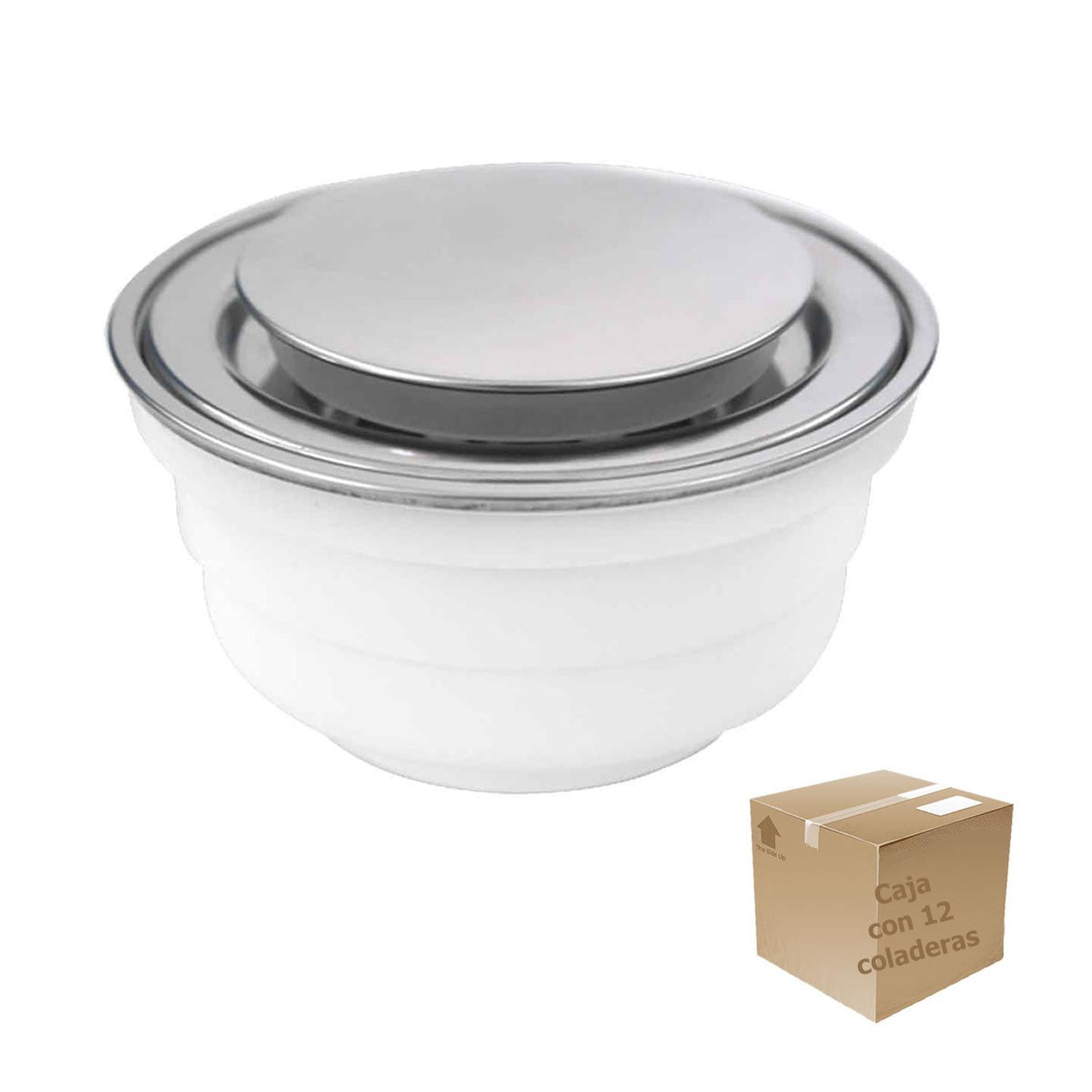 Coladera Universal Boton Push Acero Inoxidable 12Pzs blanco 12.5cm ...