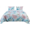 Barefoot Bungalow Sarasota Coastal Seashell Quilt Set, 3-Piece King/Cal ...