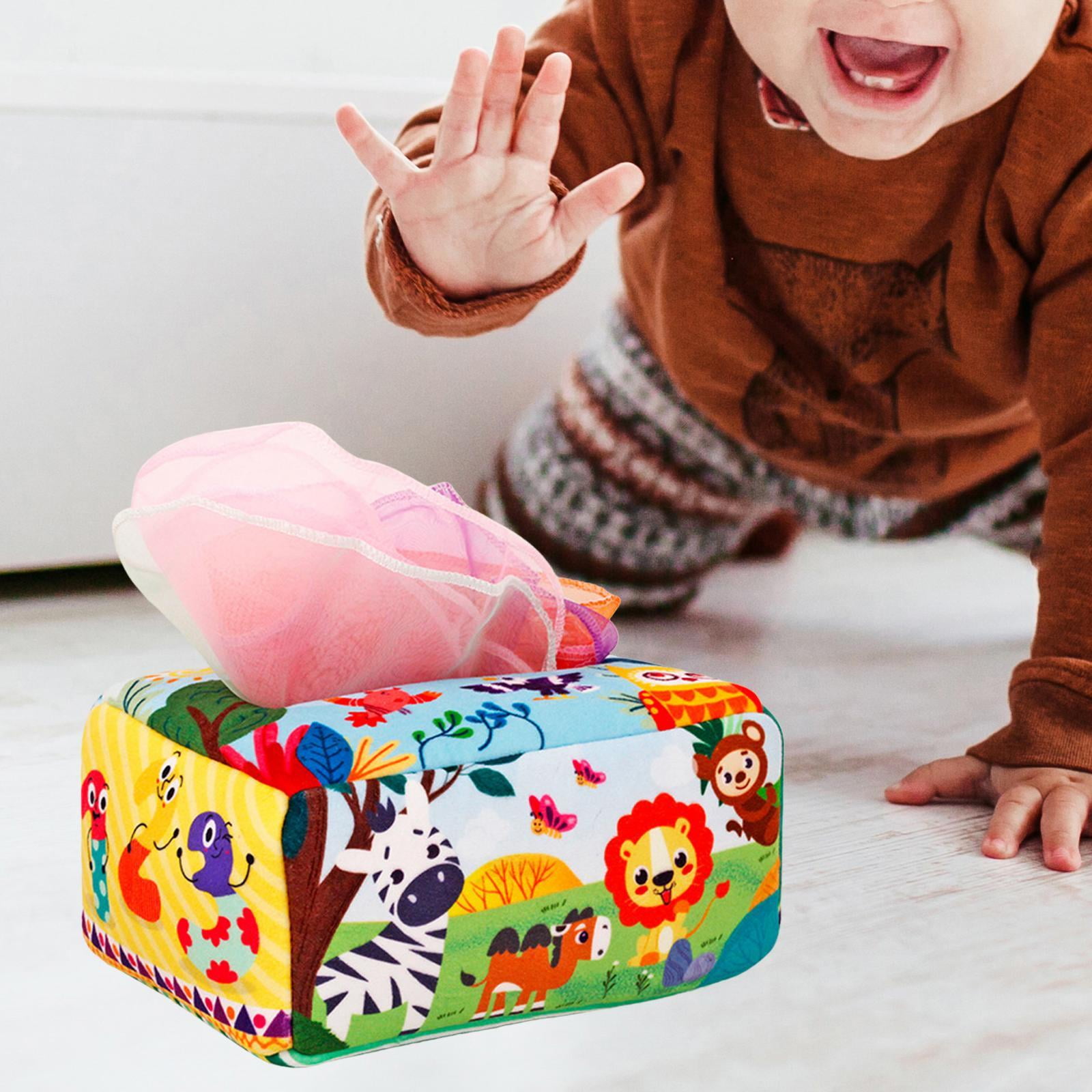 Baby Tissue Box Toy, Soft High Contrast Baby Toys 6-12 Months, Baby ...