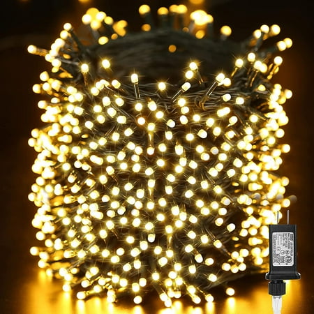 Christmas Lights Indoor Outdoor, 114ft 300 LED Christmas String Lights ...
