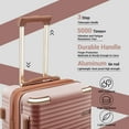 Joyway 3-Piece Carry-On Luggage Set with Swivel TSA Lock and Leather ...