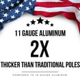 Service First 25ft Telescoping Flagpole Kit - Silver Edition with ...