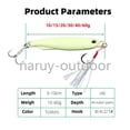 6PCS Luminous Metal Jig Fishing Lure 7-60g Casting Jigging Bass ...