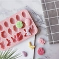 QueMer 18 Cavity Easters Bunnies Eggs Chocolate Silicones Mold For ...