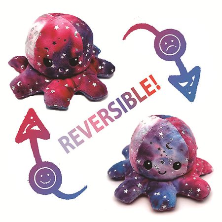 Reversible Octopus Plush Toy, Cute Octopus Stuffed Animal Doll Stars ...