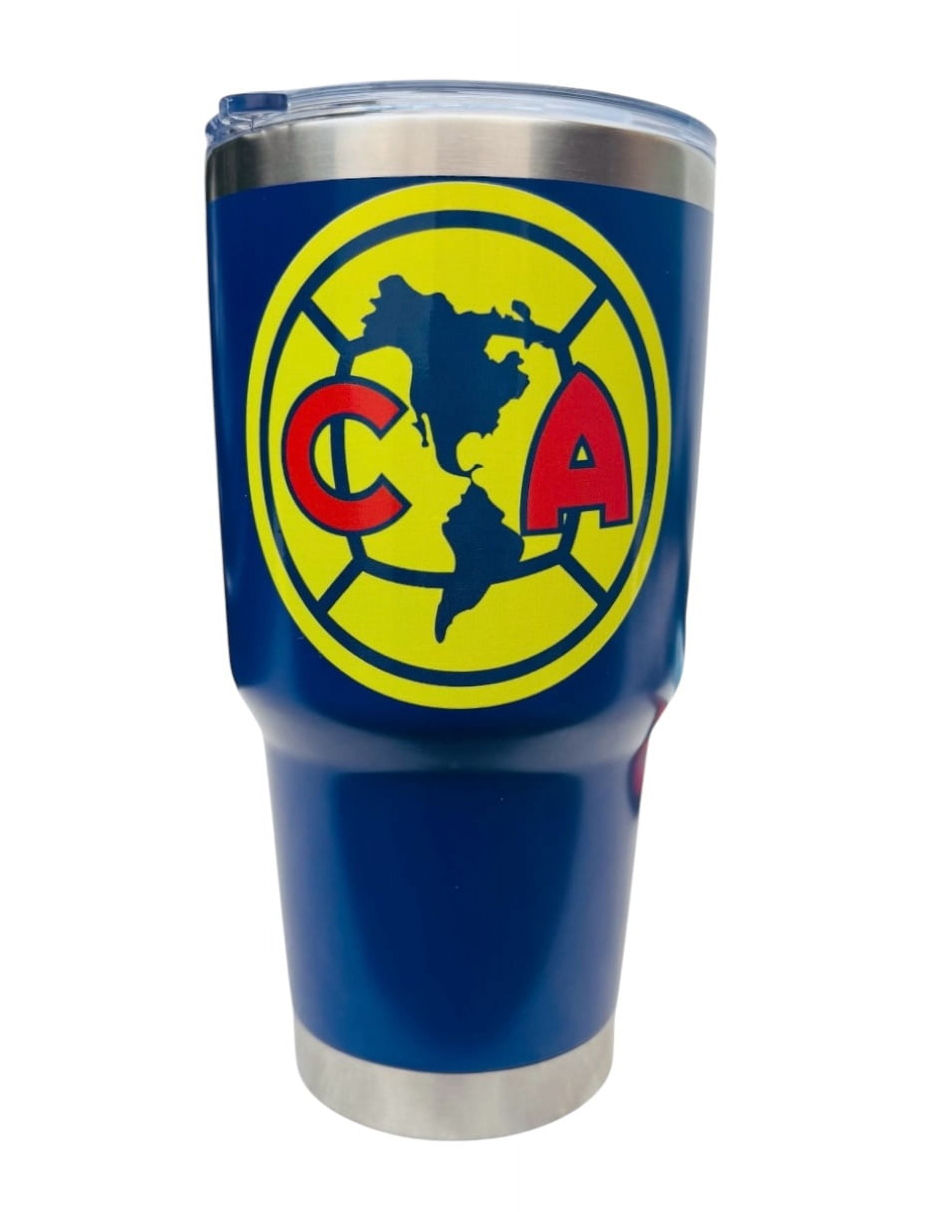 Termo de acero inoxidable Fartmex color Azul, Club de futbol América 30 ...