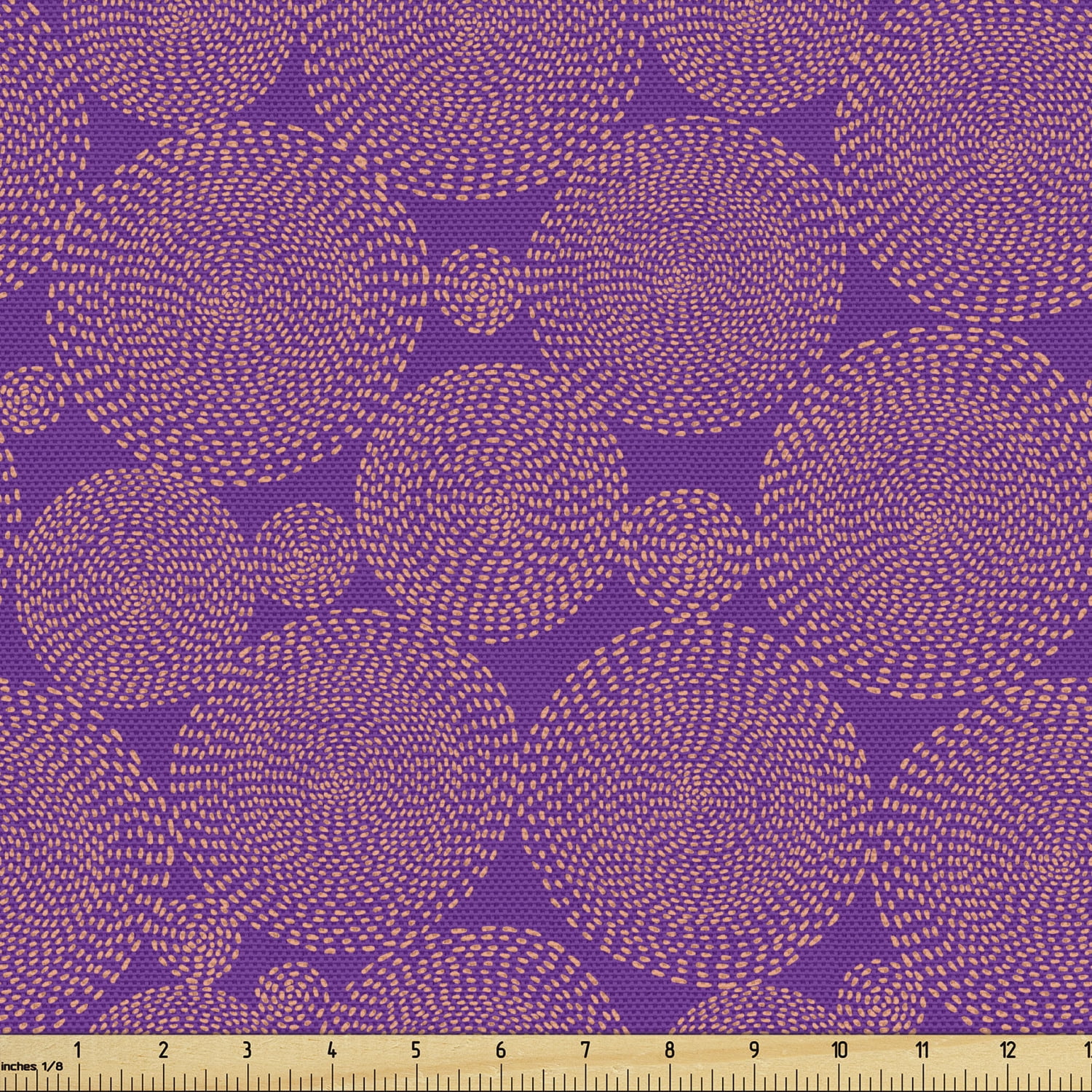 Abstract Upholstery Fabric by the Yard, Different Size Circles ...