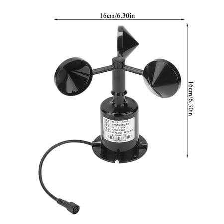 Ymiko Wind Speed Sensor Three Cups Anemometer Environment Signal Output ...
