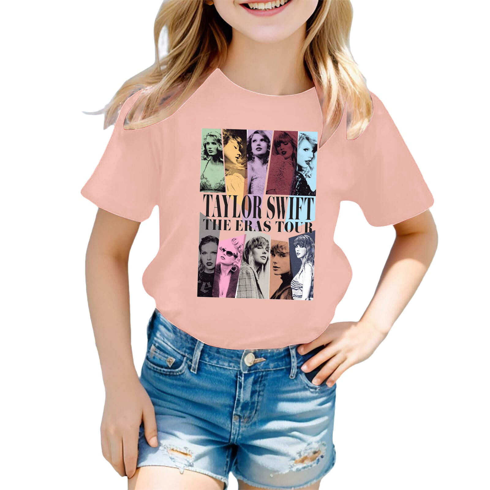 Click here for Huanbai Girls Soft Short Sleeve Crew Neck T Shirts... prices
