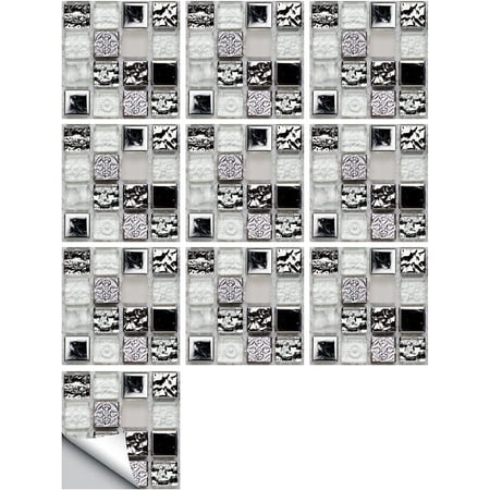 Mosaic Wall Stickers Peel Wall Tiles Self-Adhesive Agate Flat Mosaic ...