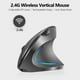 Romacci 2.4G Wireless Vertical Rechargeable Upright Ergonomic Mouse 3 ...