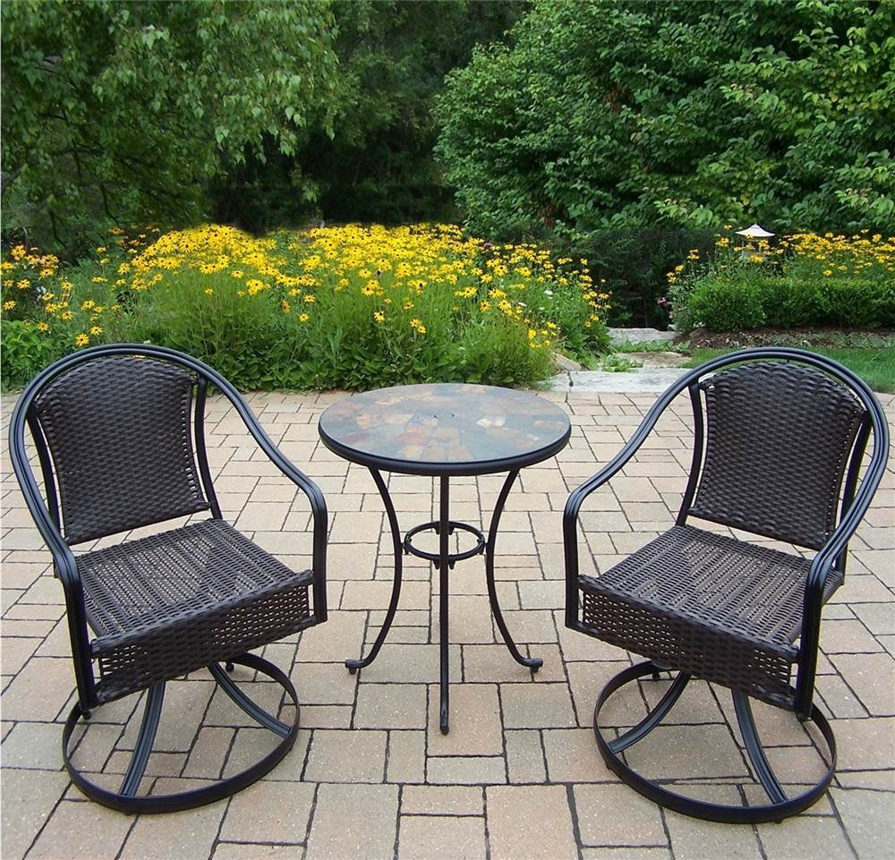 Classic 3-Pc Bistro Set in Black - Walmart.com