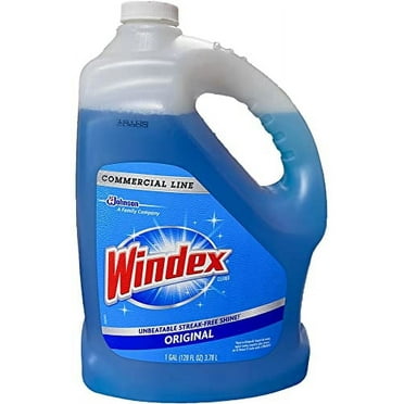 Windex Commercial Line Glass Cleaner Trigger Bottle, Blue Original, 32 ...