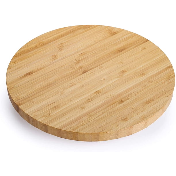 Lazy Susan de madera de bambú de 12 pulgadas de diámetro JFHHH pequeña ...
