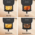 6-liter large-capacityair fryer with 8 one-touch preset functions, 6-in ...