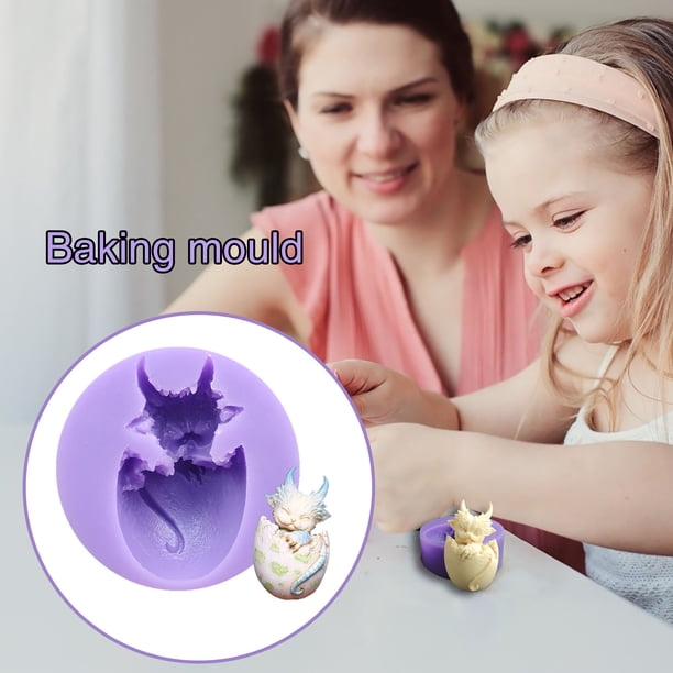 Fridja New Cute Dragon Silicone Mold DIY Crystal Epoxy Chocolate Baking ...