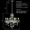 Costway Elegant Crystal Chandelier Modern 6 Ceiling Light Lamp Pendant ...