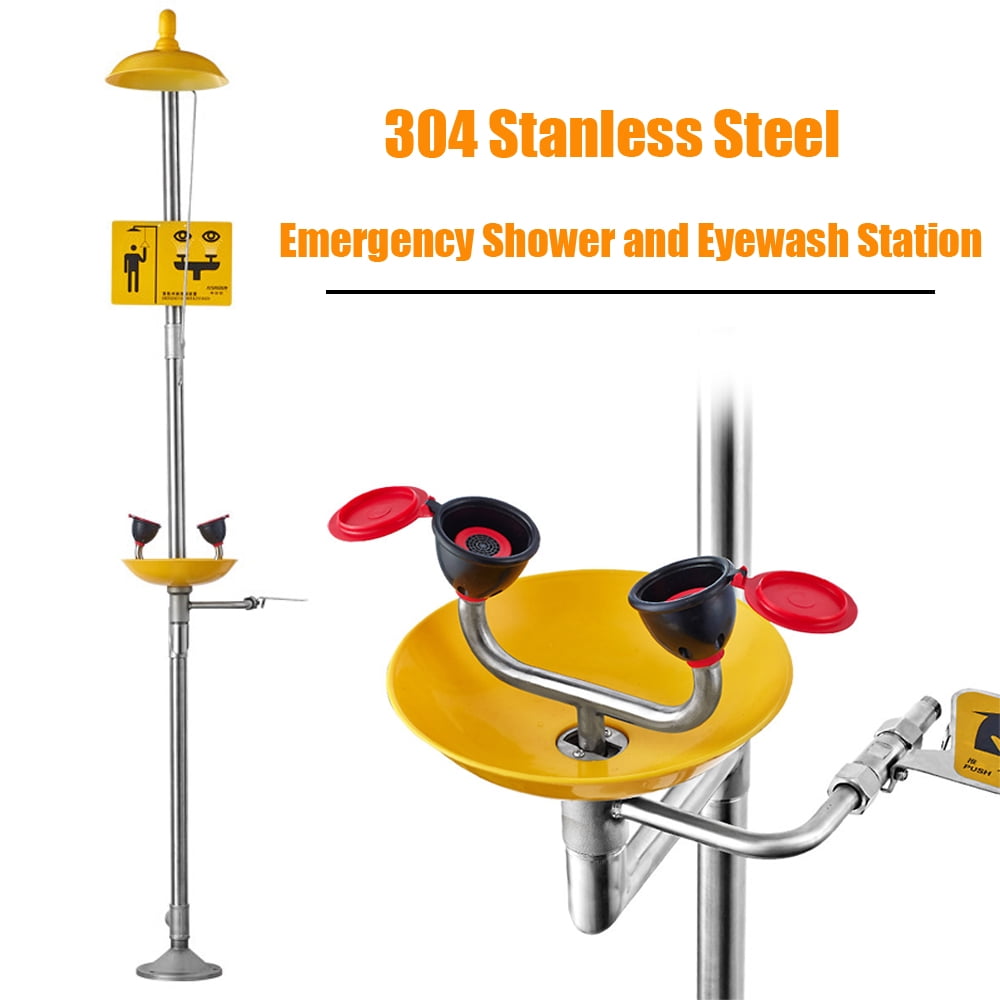 TOPCHANCES 2 in 1 Emergency Eyewash Station & Shower 304 Stanless Steel ...