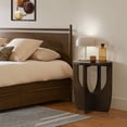 LuxenHome 20-Inch Round Wood Side Table with Walnut Finish - Walmart.com