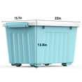 Nazhura 72 Qt Large Plastic Storage Bin, Stackable & Nestable Boxes ...