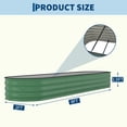 2-Pack Galvanized Steel Raised Garden Beds – Beige Oval Planter Boxes ...