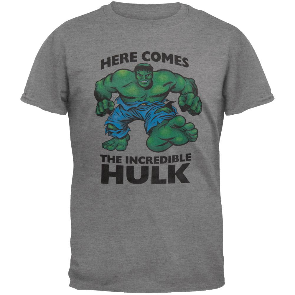 Incredible Hulk - Here Comes Tri-Blend Soft T-Shirt - Walmart.com