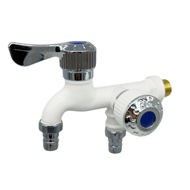 Lolmot Outdoor Water Faucet 90 Degree Double-Valve Water Tap Double ...