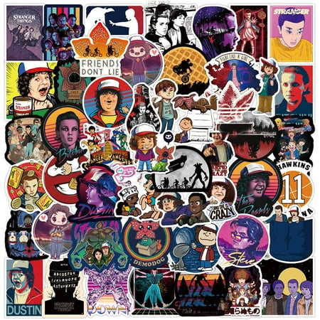 Movie Stranger Things Stickers Cool Stranger Vinyl Waterproof Stickers ...