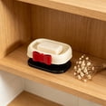 AuroraX Red Bow Soap Dish Bathroom Soap Holder Self Draining Raised ...