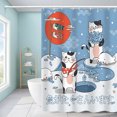 Modern Abstract Shower Curtain Minimalist Raindrop Pattern Waterproof S ...