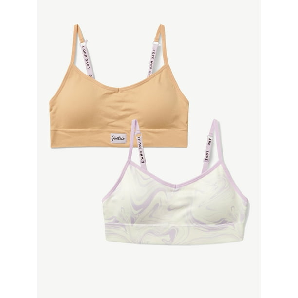 Justice Girls "Shades Collection" Convertible Back Bra, 2-Pack, Sizes ...