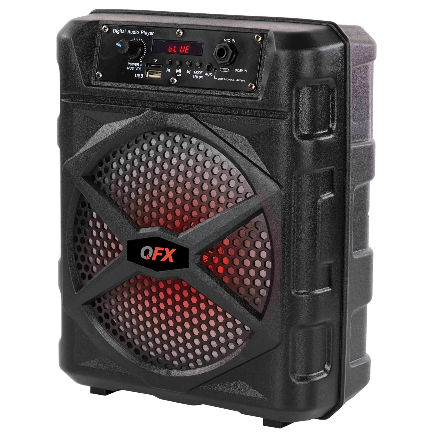 QFX Dual Bluetooth Rechargeable Party Speaker With LED RGB Lights And ...