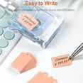 200 Pcs Price Tags with 1 3/8" x 7/8" Writable Orange Hang Tags String ...