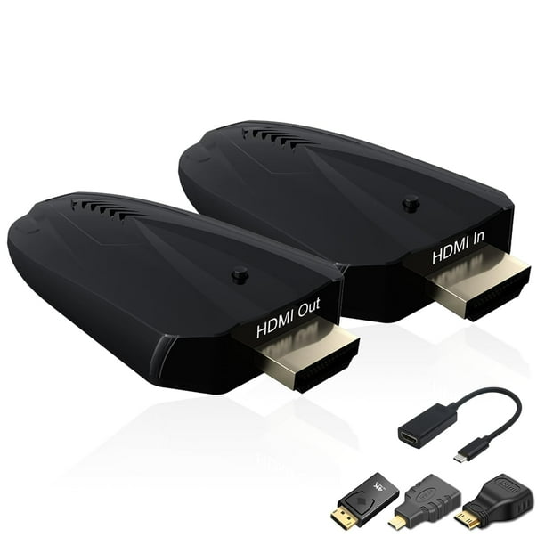 Transmisor y receptor HDMI inalámbrico, entrada 4K compatible, alcance ...