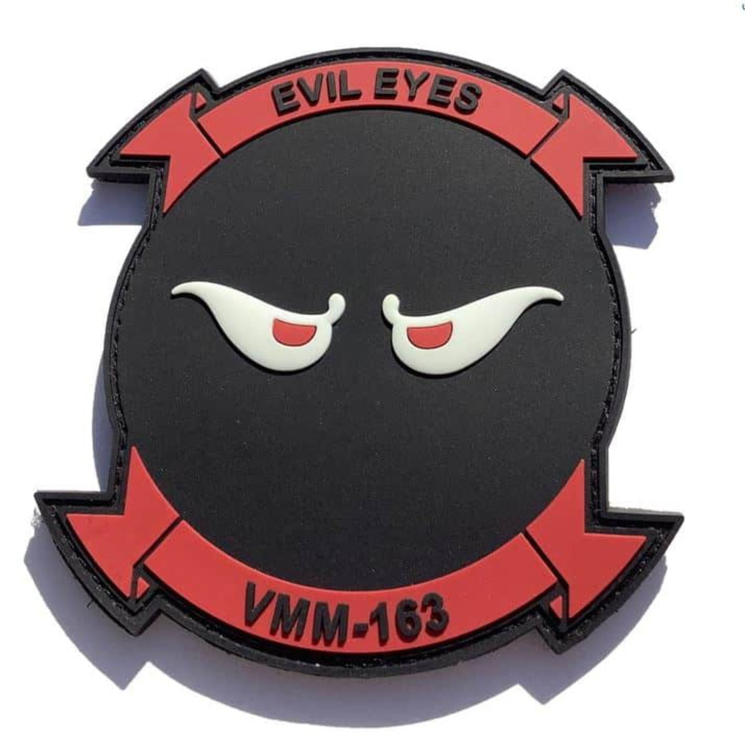 VMM-163 Evil Eyes Glow Eyes PVC Patch - With Hook and Loop - Walmart.com