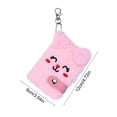 Cat Plush Cover Mini Notebook With Attached Keychain Portable Pocket ...
