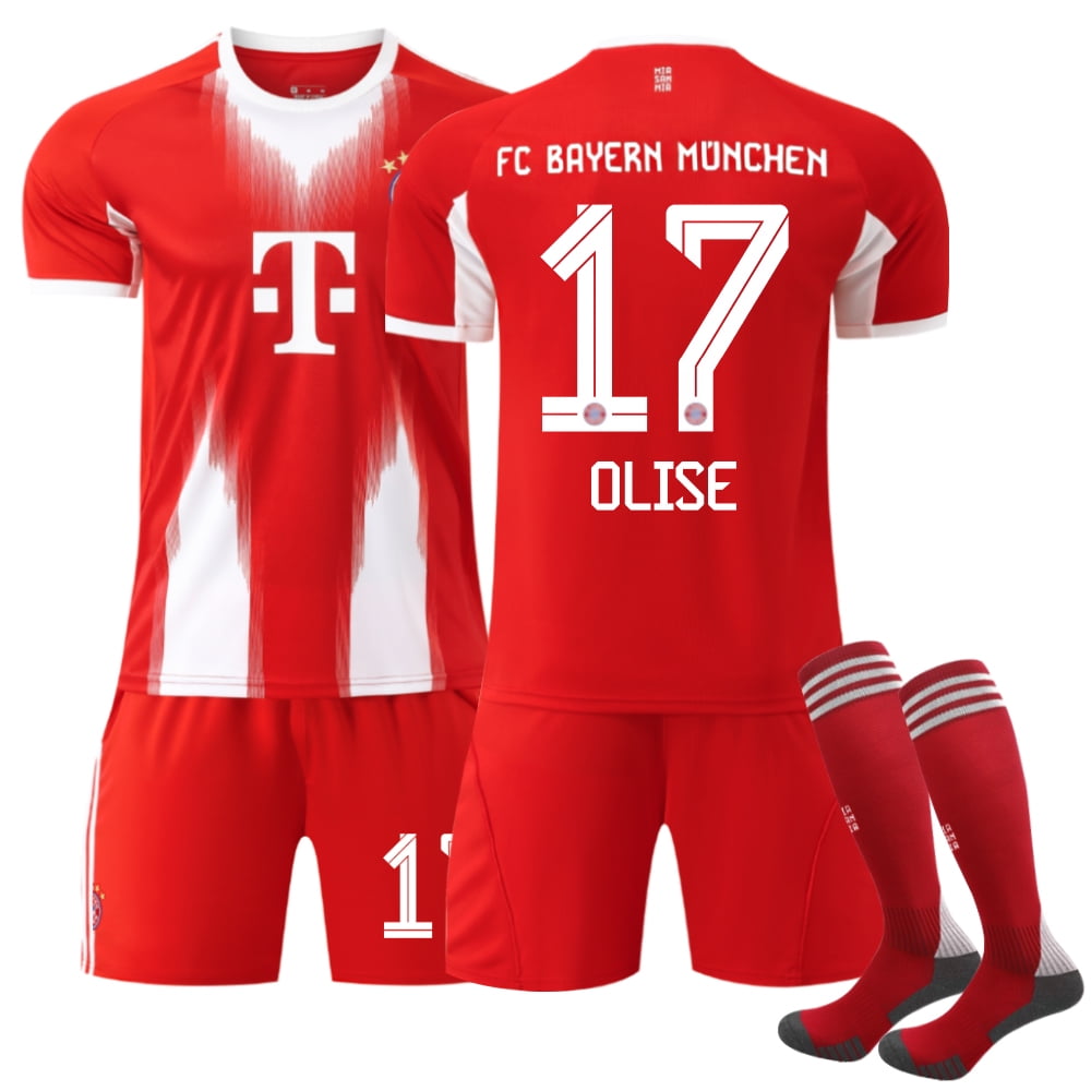Click here for 9dzqf 25-26 Season Bayern Home #17 Olise Burgundy... prices