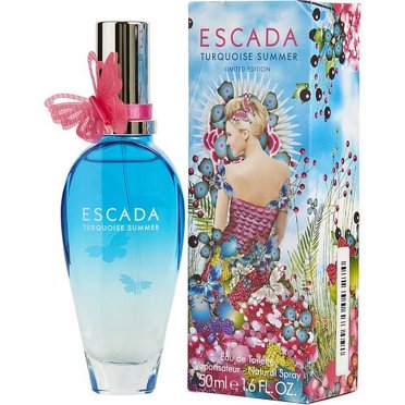 Escada Turquoise Summer Eau de Toilette Spray, 1.6 Fl Oz - Floral and ...