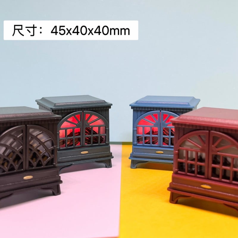 Doll House Mini Fireplace with Light Miniature Plastic Fireplace ...