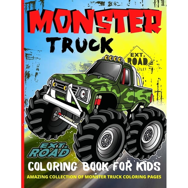 Race Car And Monster Truck Coloring Pages